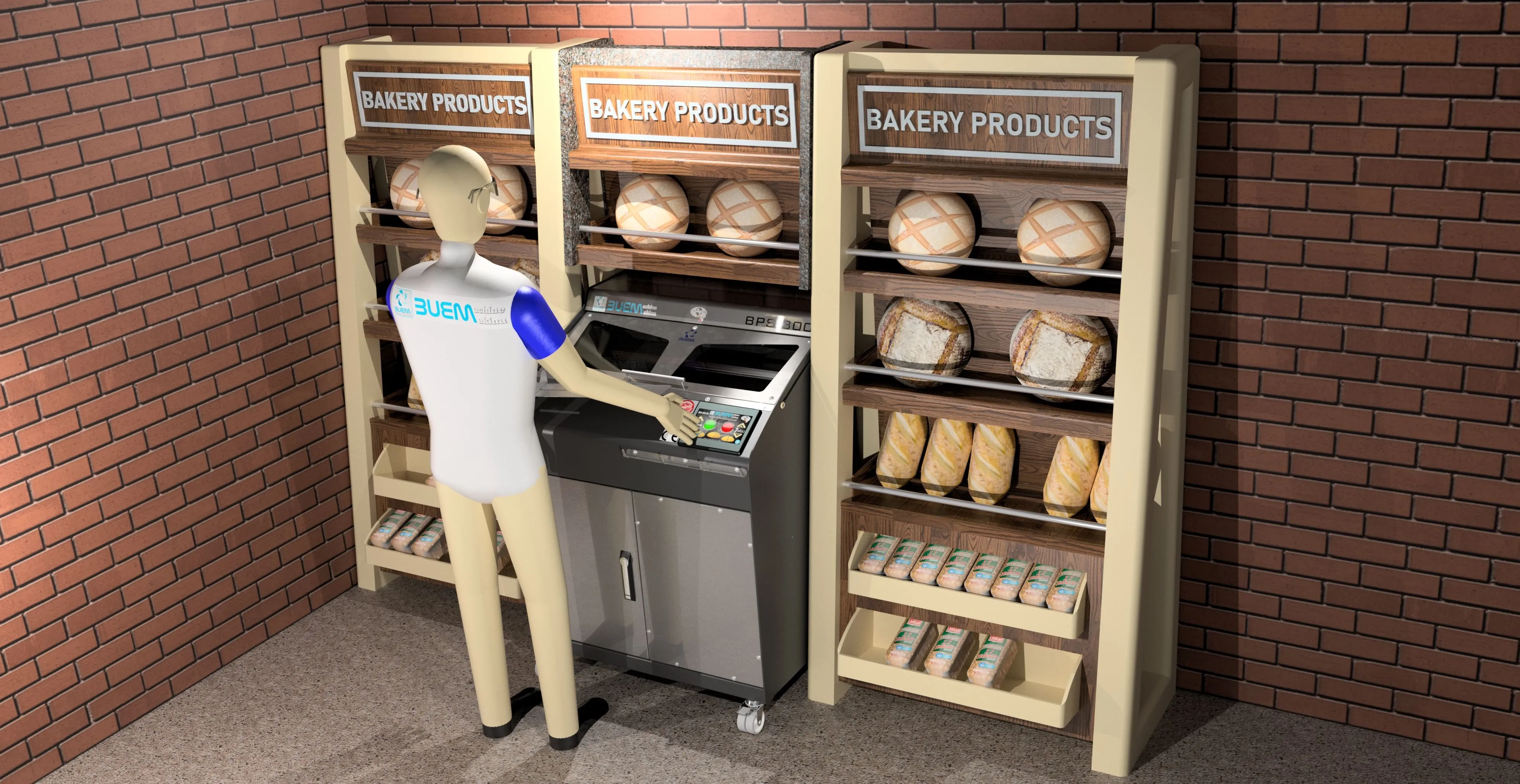 Buem Makina - BPS-300 Prof Slicer Kompakt Dilim Ayarlı Ekmek Dilimleyici